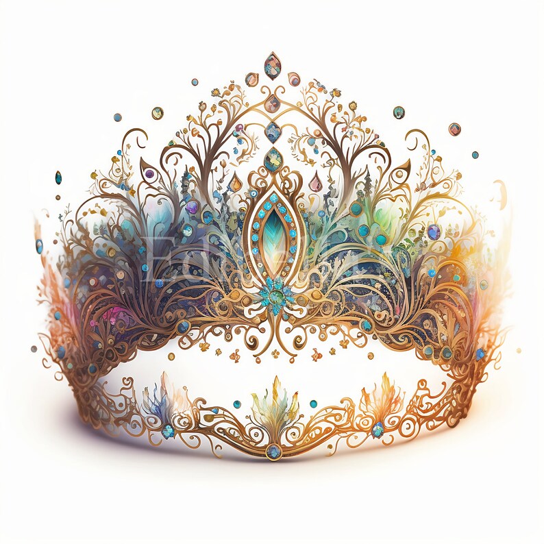 Ornate Tiara Set of 10 Clipart Bundle High Quality Jpegs - Etsy