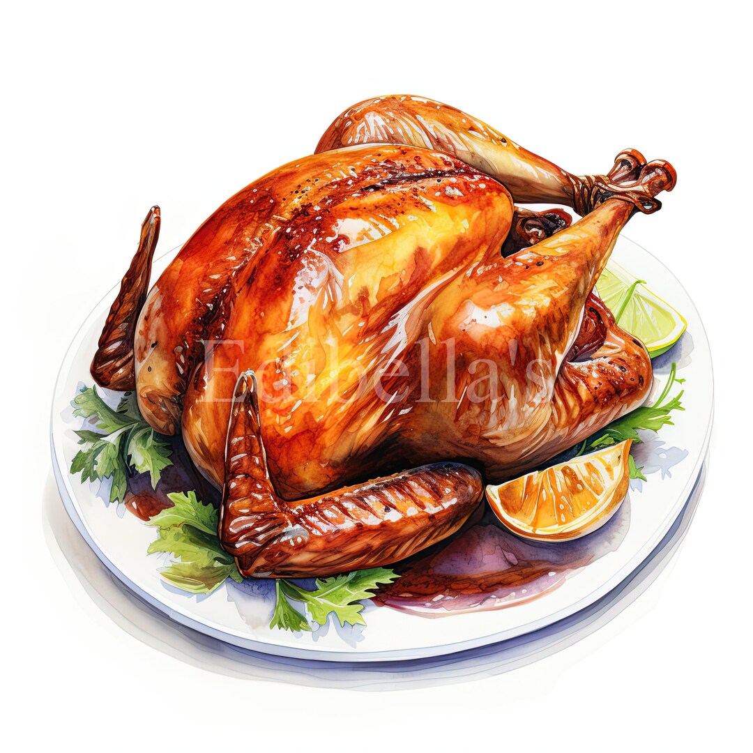 Turkey Dinner | Set of 10 | Clipart Bundle | 300 DPI Jpegs and 300 DPI ...