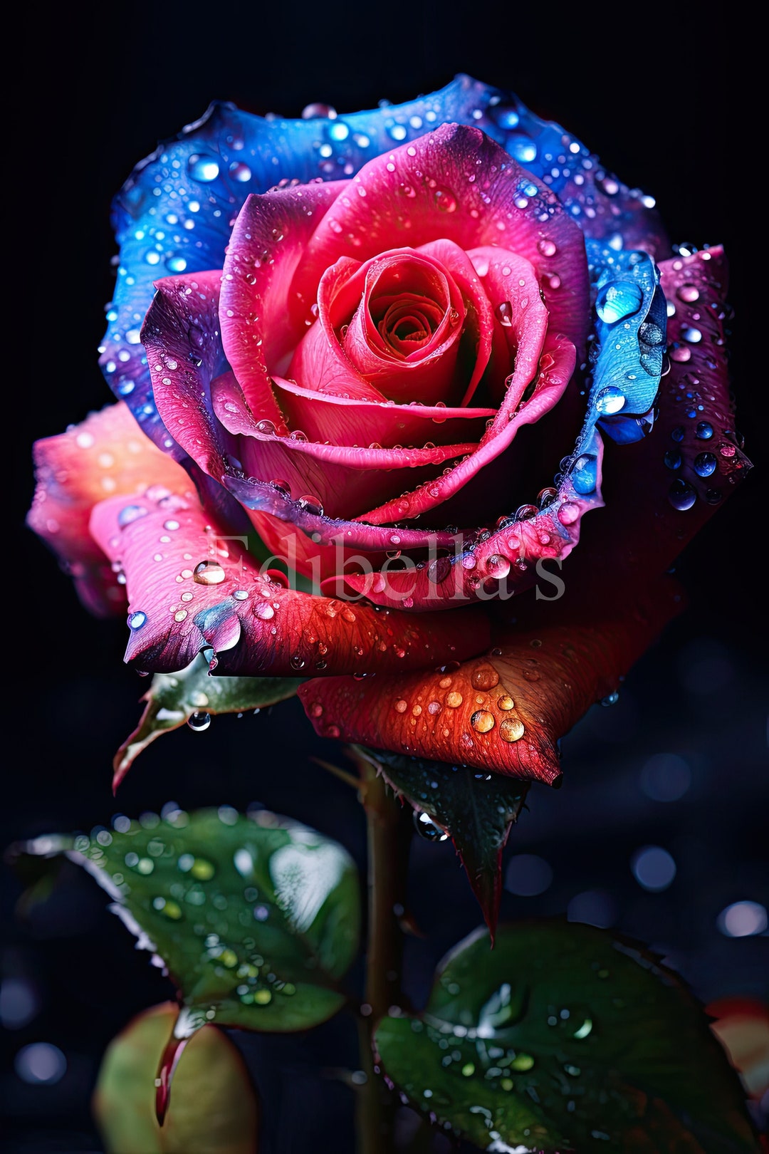 Rain Rose Flower | Set of 10 | Phone Wallpaper Bundle | 300 DPI Jpgs ...