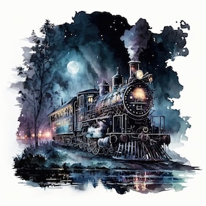 Midnight Train | Set of 10 | Clipart Bundle | High Quality Jpegs ...