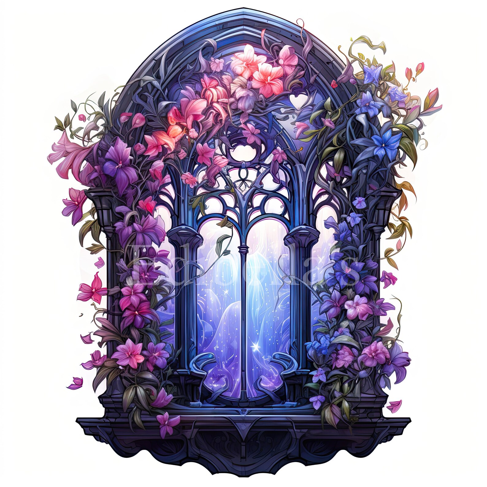 Floral Window Set of 10 Clipart Bundle 300 Dpi High - Etsy