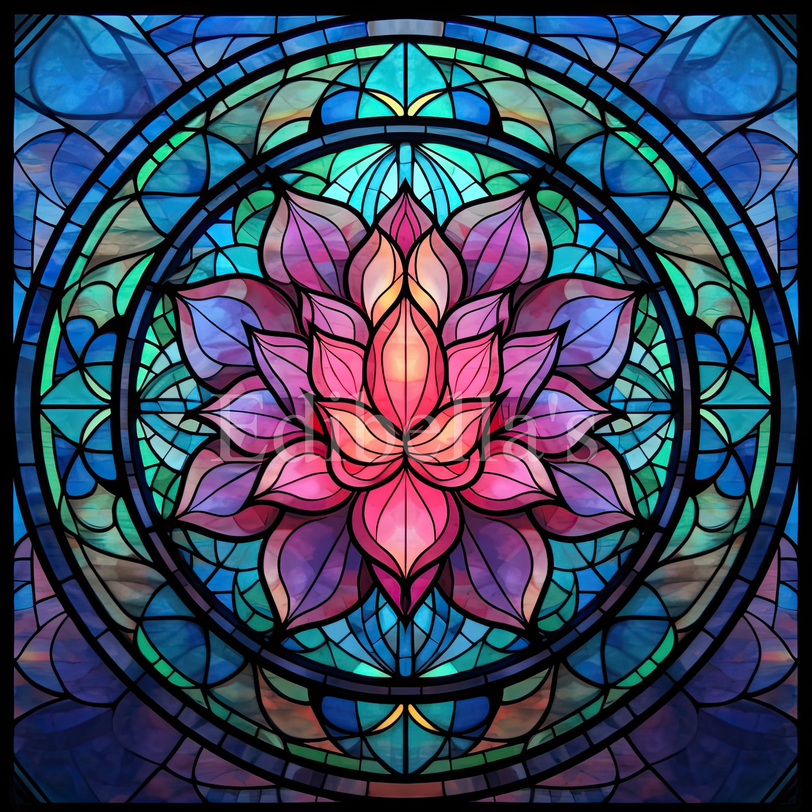 Lotus Mandala Set of 10 Clipart Bundle High Quality Pngs - Etsy