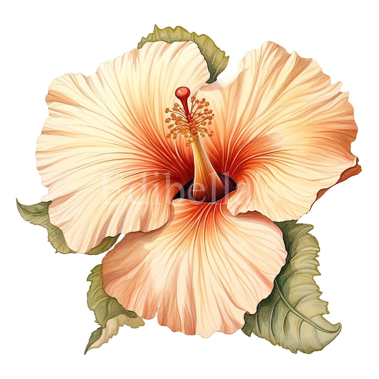 Hibiscus Flower | Set of 10 | Clipart Bundle | 300 DPI Jpegs | 300 DPI ...