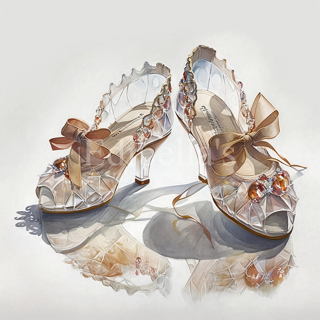Crystal Slippers | Set of 10 | Clipart Bundle | High Quality Jpegs ...