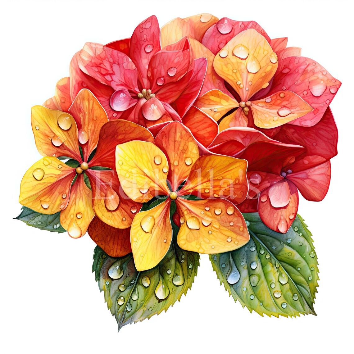 Hydrangea | Set of 10 | Clipart Bundle | 300 DPI Jpegs | 300 DPI ...