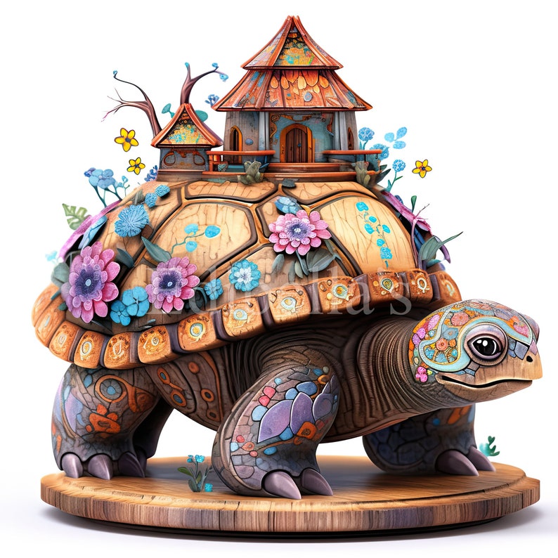 Ornate Turtle Set of 10 Clipart Bundle High Quality 300 - Etsy