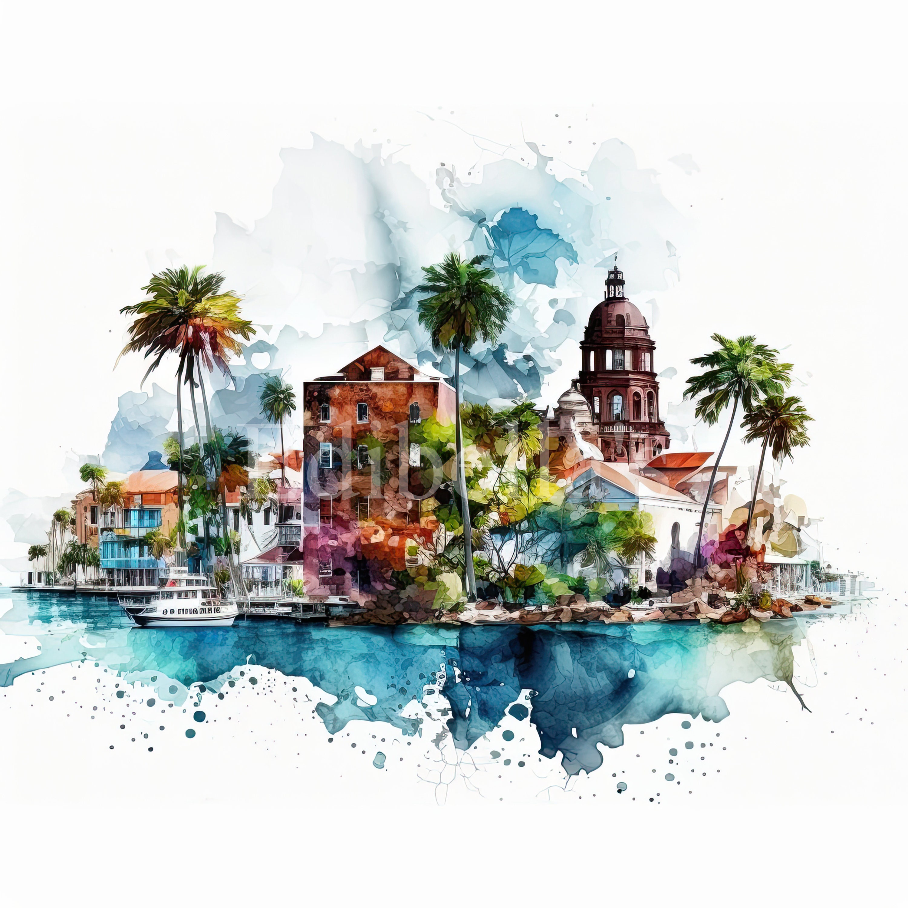 Caribbean Island Set of 10 Clipart Bundle High Quality - Etsy