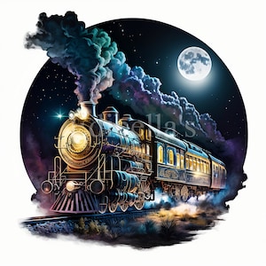 Midnight Train | Set of 10 | Clipart Bundle | High Quality Jpegs ...