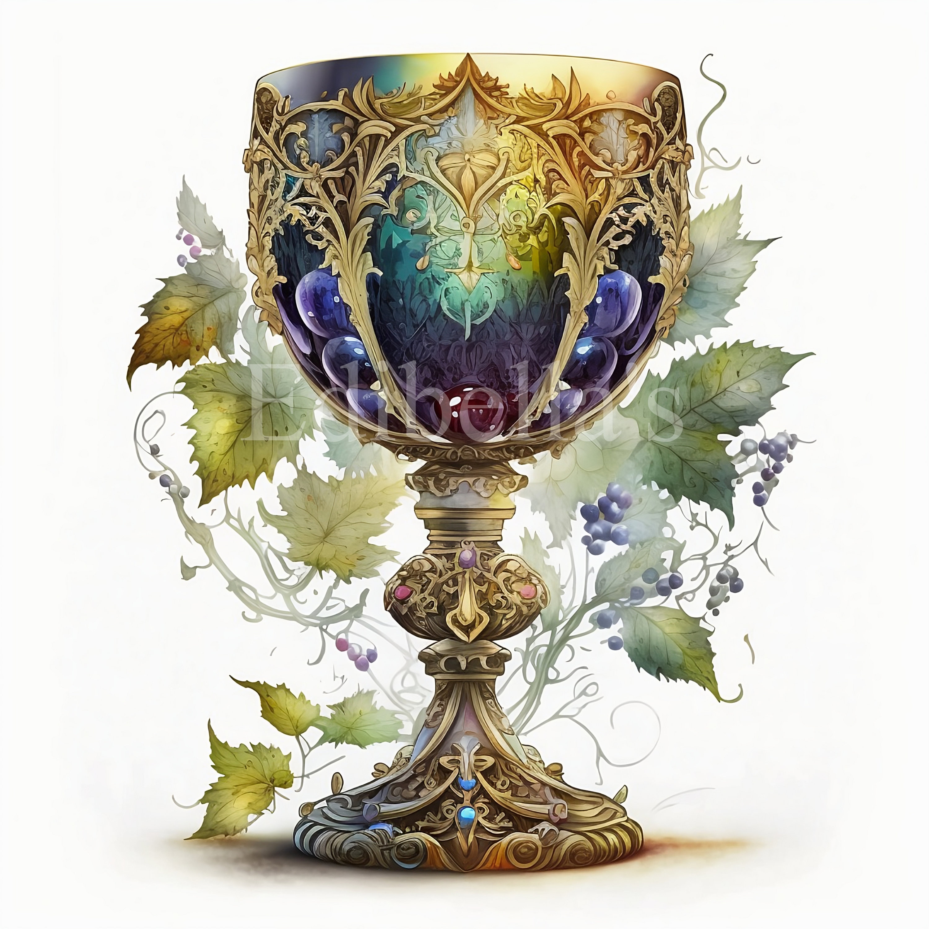 Ornate Chalice Set of 10 Clipart Bundle High Quality - Etsy