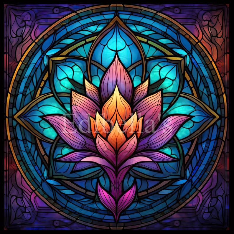 Lotus Mandala Set of 10 Clipart Bundle High Quality Pngs - Etsy