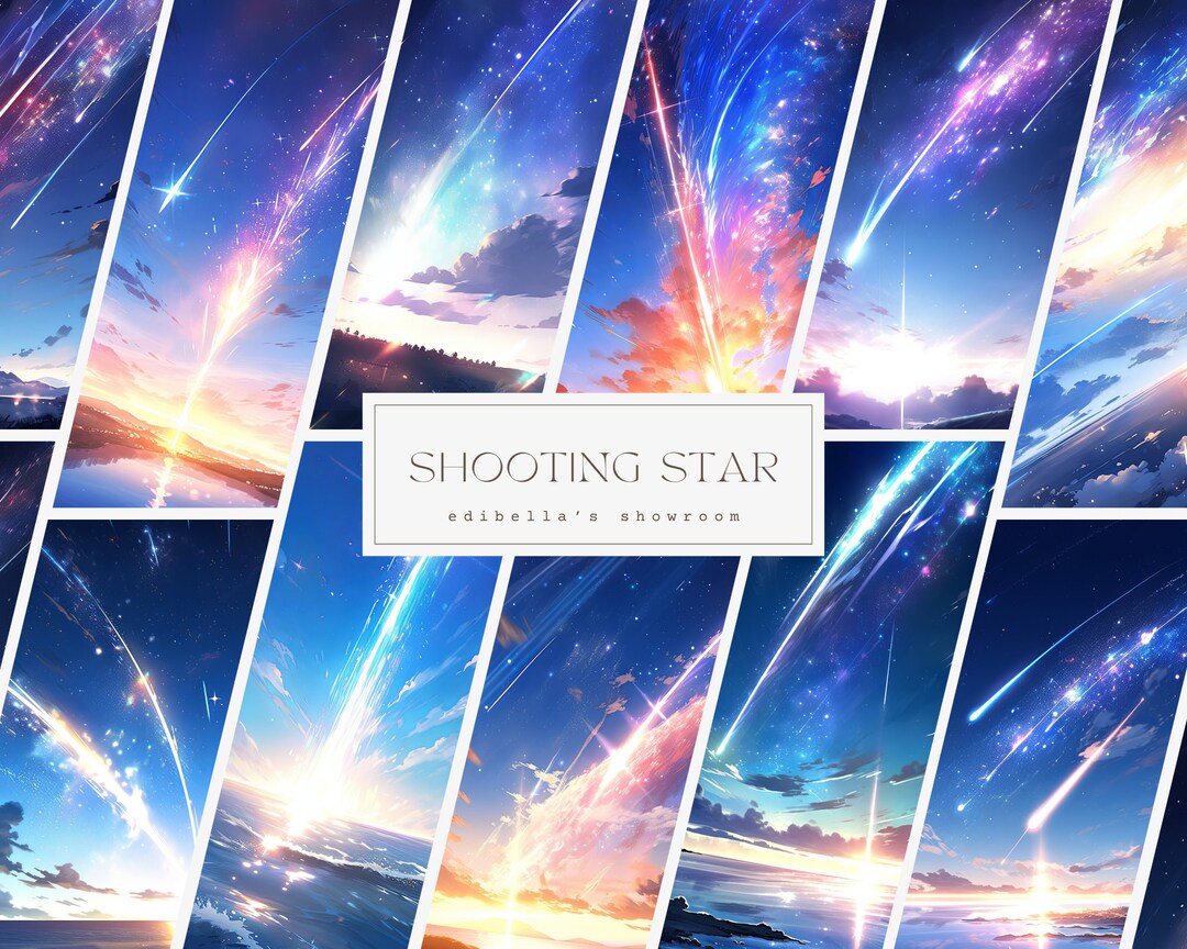 Shooting Star Set (1/2) | Set of 12 | 300 DPI Jpegs | 4096 X 4096 ...