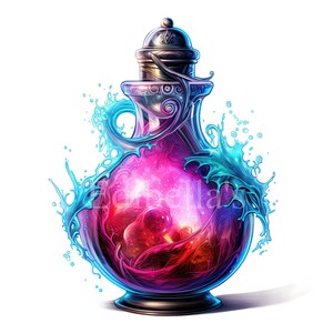 Magical Potion | Set of 10 | Clipart Bundle | High Quality Jpegs | Transparent Pngs | Digital ...