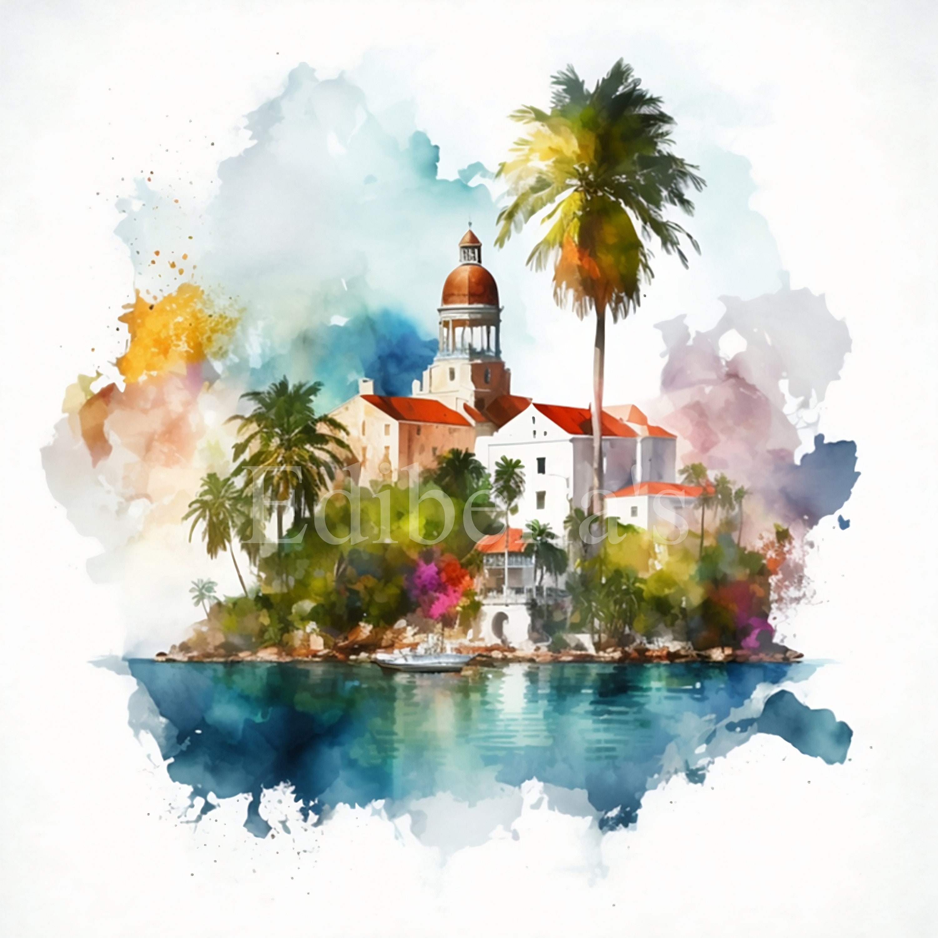 Caribbean Island Set of 10 Clipart Bundle High Quality - Etsy