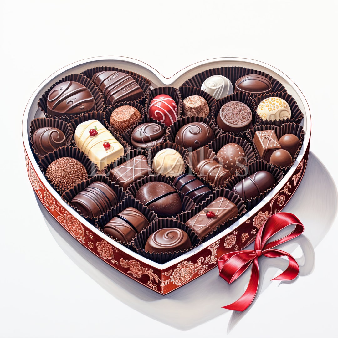 Box of Chocolate | Set of 10 | Clipart Bundle | 300 DPI Jpegs and ...