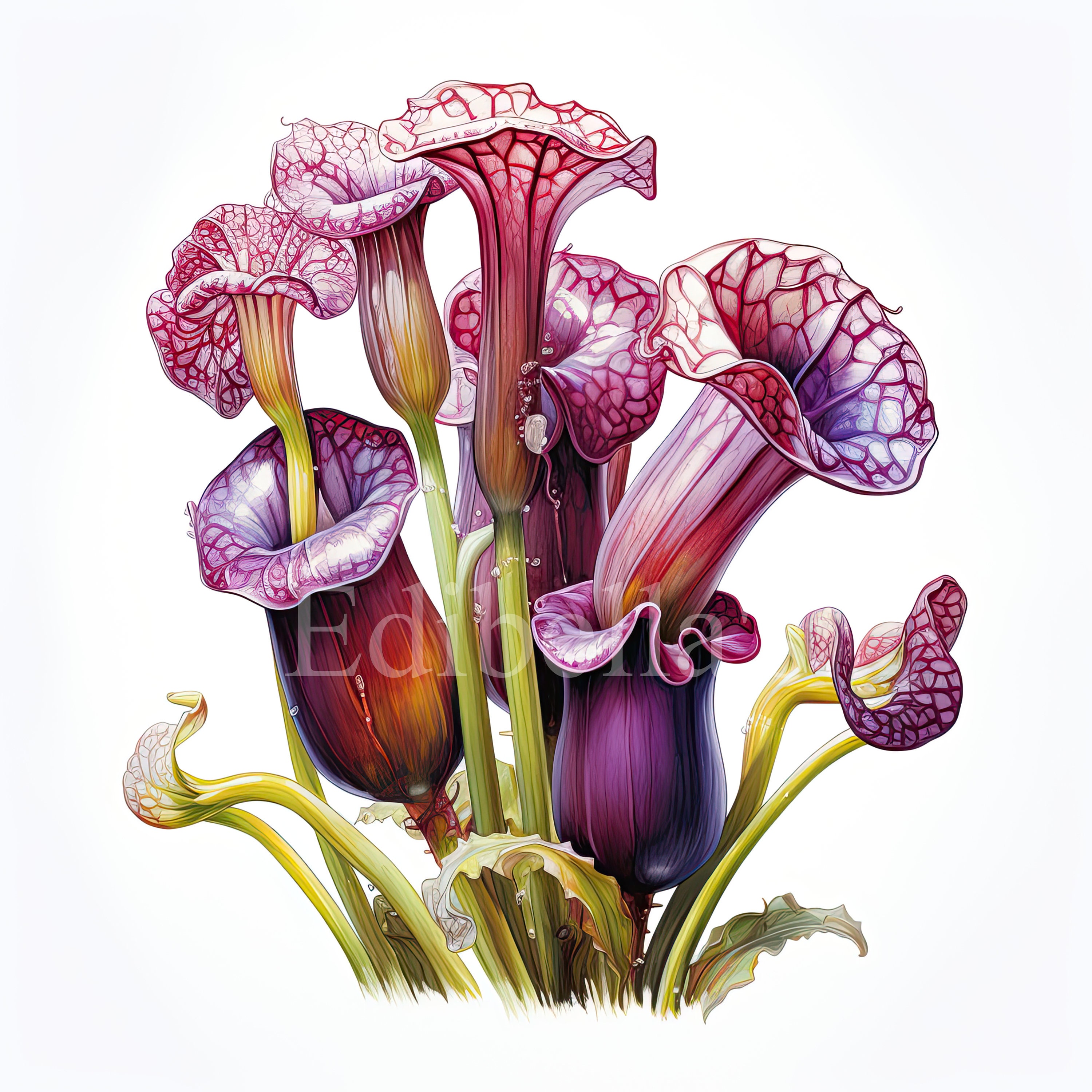 Carnivorous Plants Set of 10 Clipart Bundle High Quality - Etsy