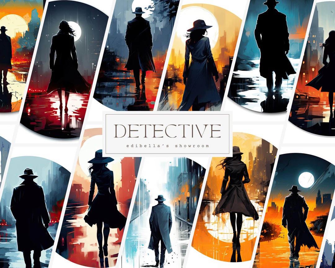 Detective | Set of 12 | Clipart Bundle | 300 DPI Jpgs | 300 DPI ...