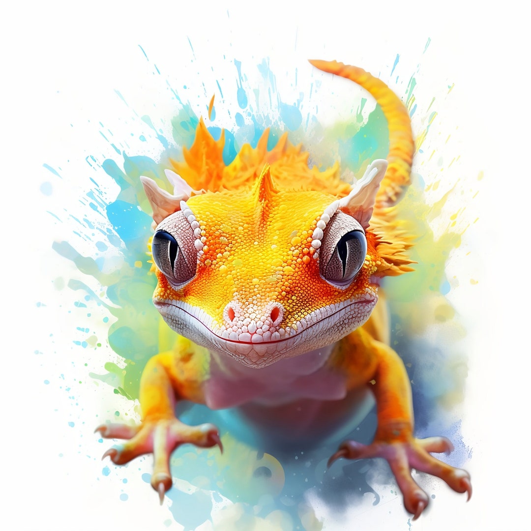 Crested and Leopard Geckos | Set of 10 | Clipart Bundle | High Quality ...