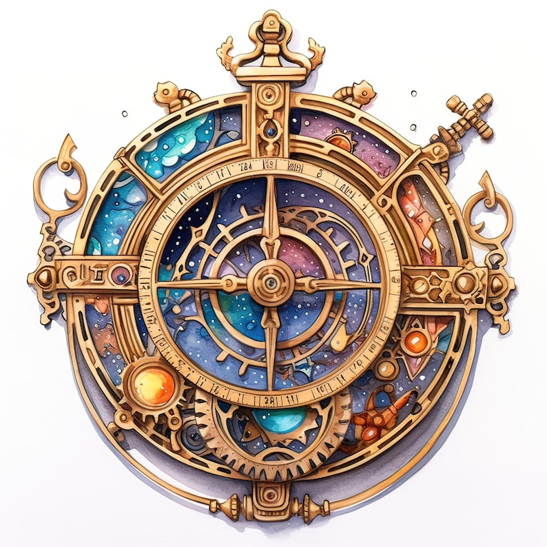 Astrolabe Set of 10 Clipart Bundle High Quality Jpegs - Etsy