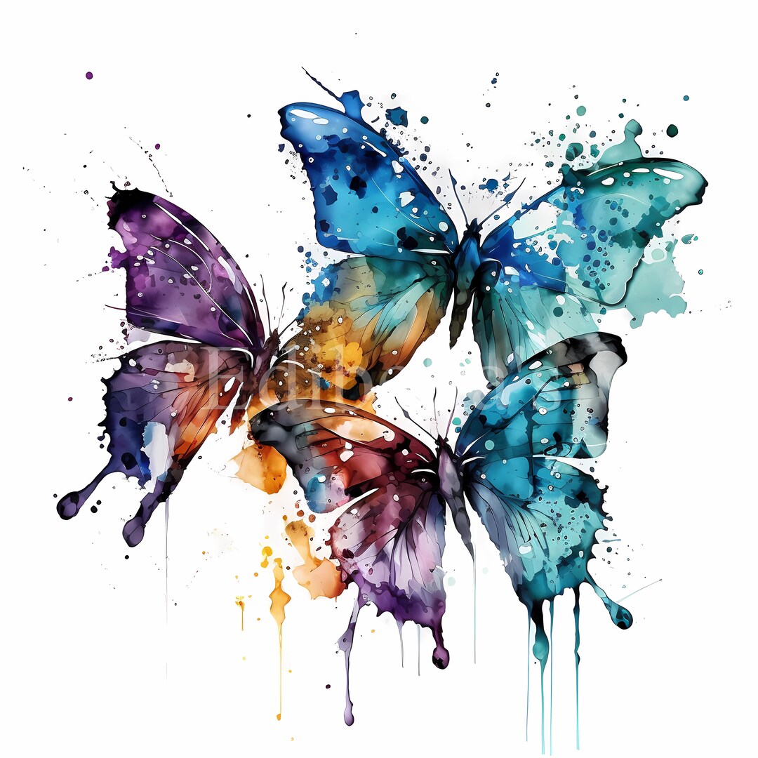 Crystal Butterflies | Set of 10 | Clipart Bundle | High Quality Pngs ...