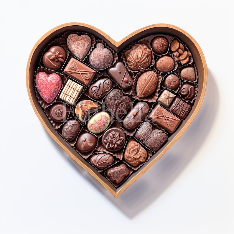 Box of Chocolate Digital Art| Set of 10 | Clipart Bundle | 300 DPI ...