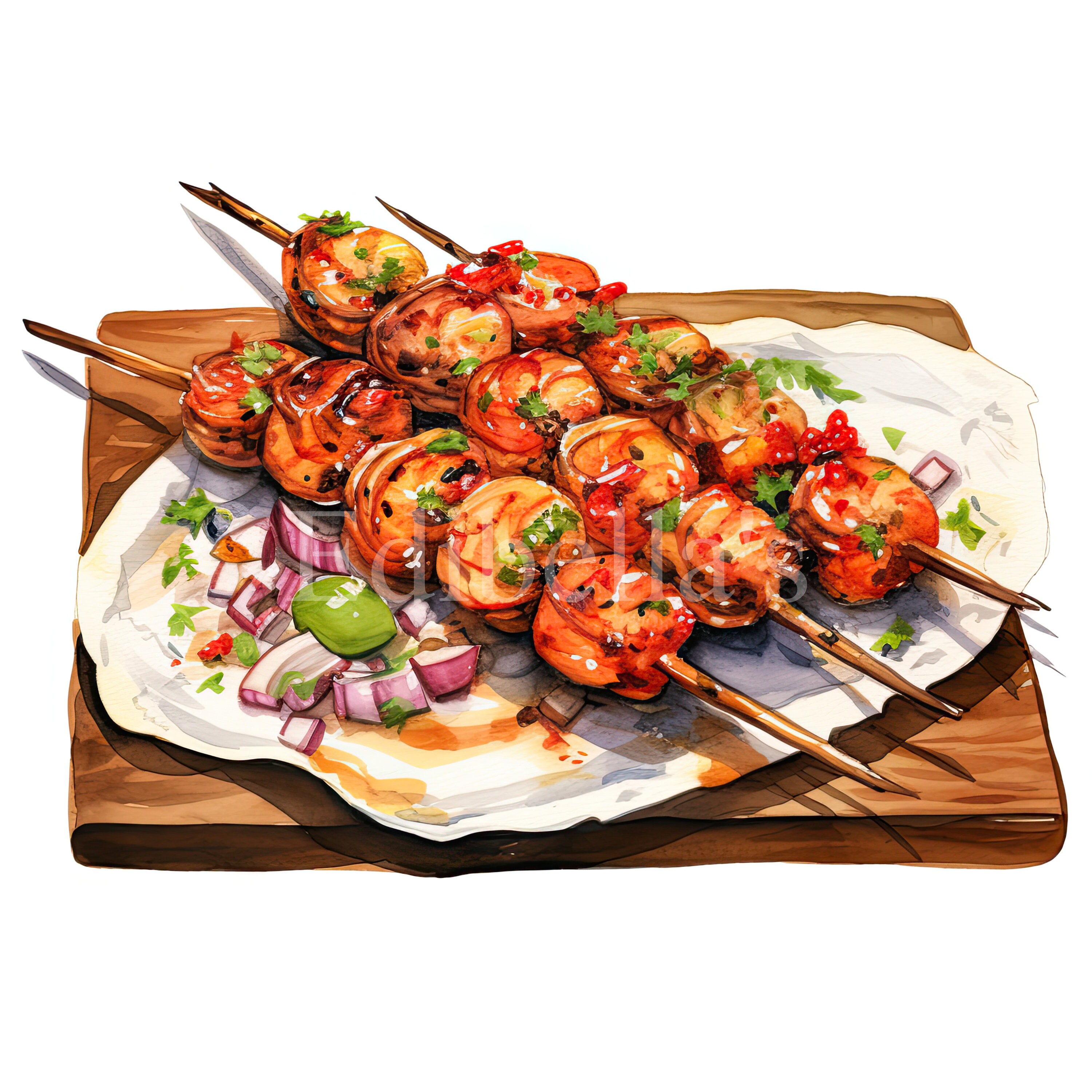 Kebab | Set of 10 | Clipart Bundle | High Quality 300 Dpi Jpegs and 300 ...