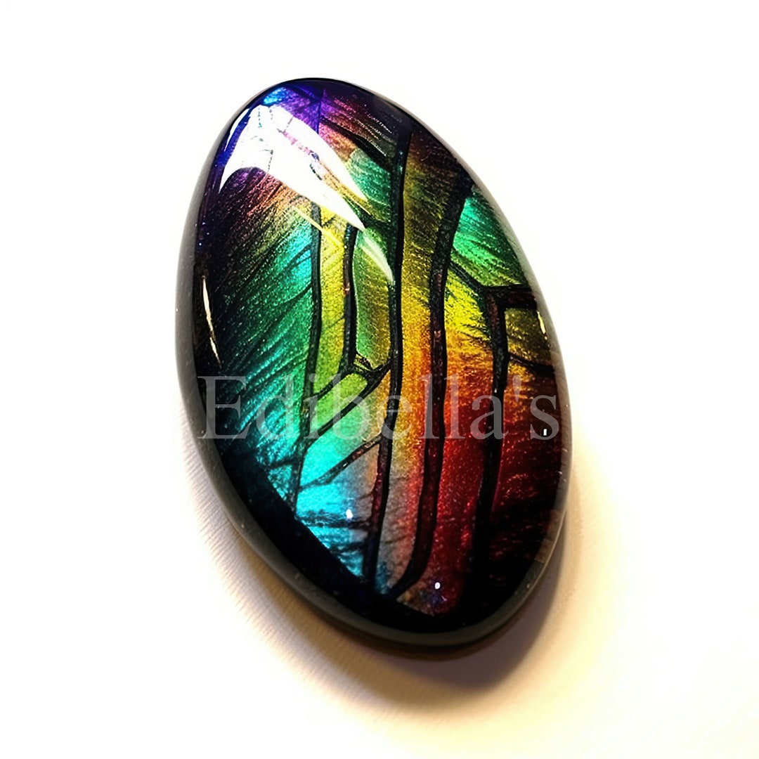 Rainbow Obsidian Gemstone | Set of 10 | Clipart Bundle | High Quality ...