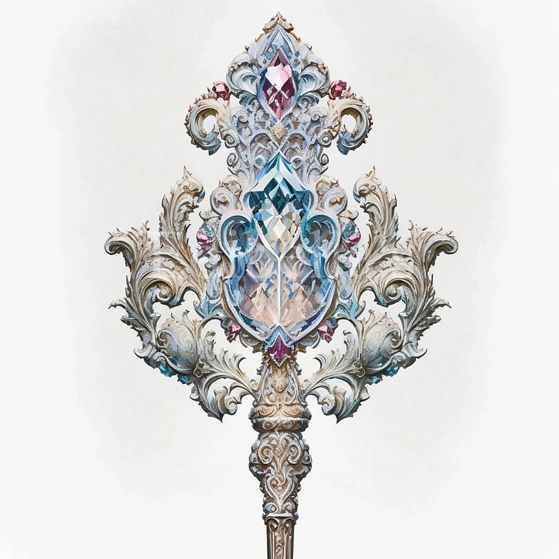 Crystal Scepter Set of 10 Clipart Bundle High Quality - Etsy