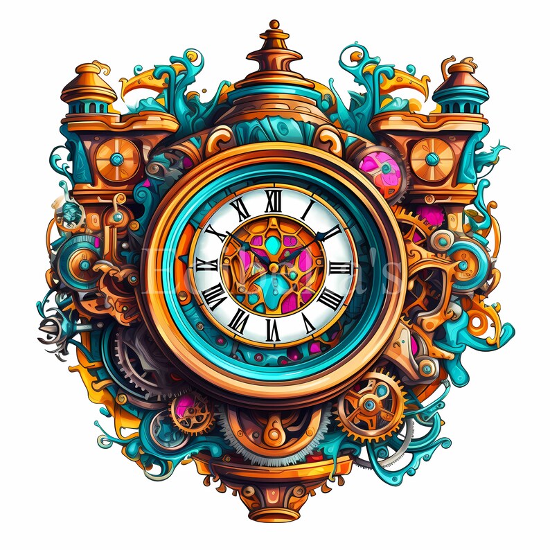 Ornate Clock Set of 10 Clipart Bundle High Quality Jpegs - Etsy