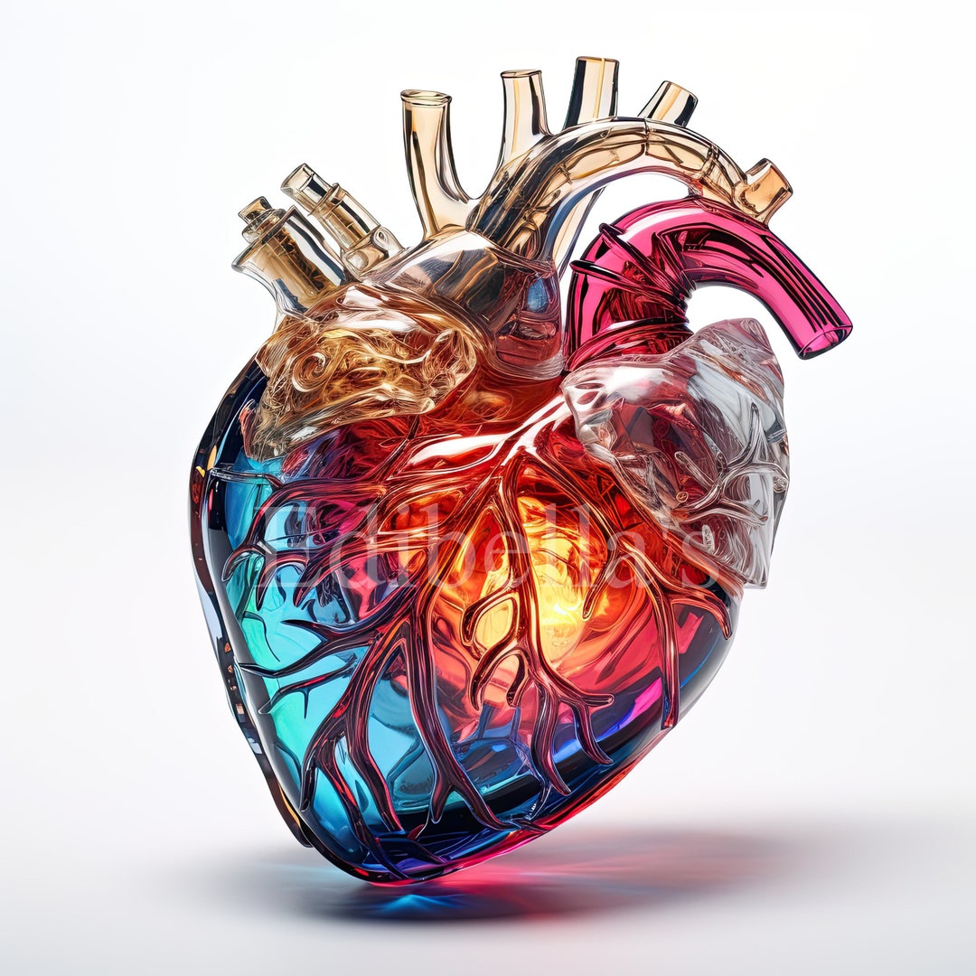 Glass Heart | Set of 10 | Clipart Bundle | 300 Dpi High Quality Jpegs ...