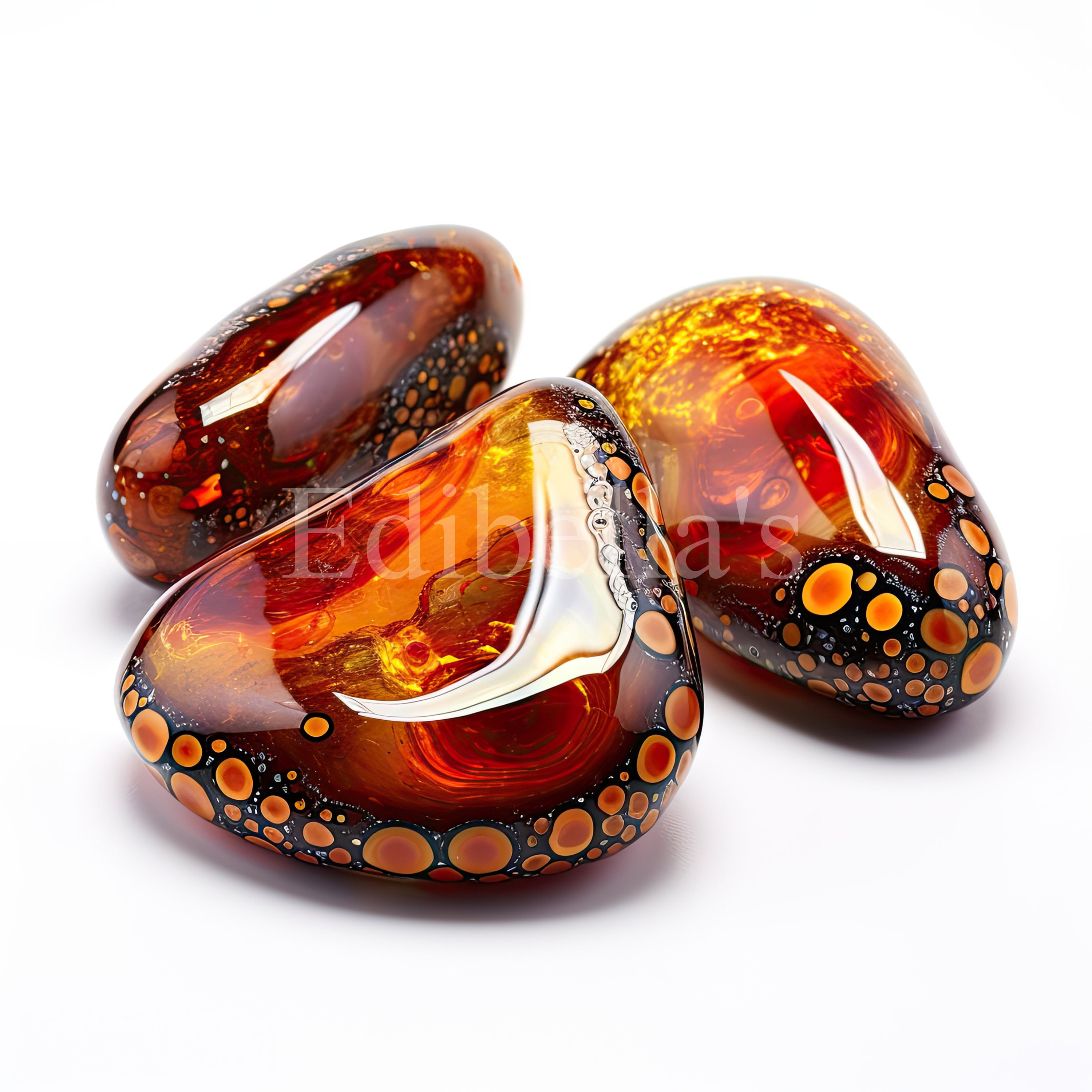 Fire Agate Gemstone Set of 10 Clipart Bundle High - Etsy