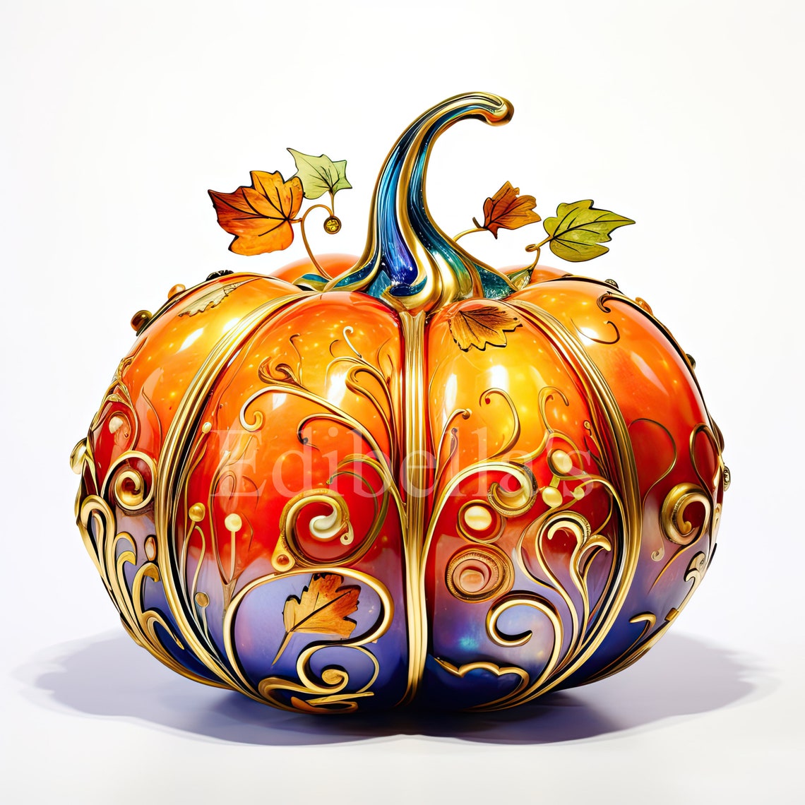 Halloween Pumpkin Digital Art | Set of 10 | Clipart Bundle | 300 DPI ...