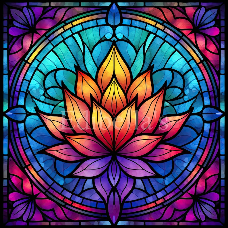 Lotus Mandala Set of 10 Clipart Bundle High Quality Pngs - Etsy