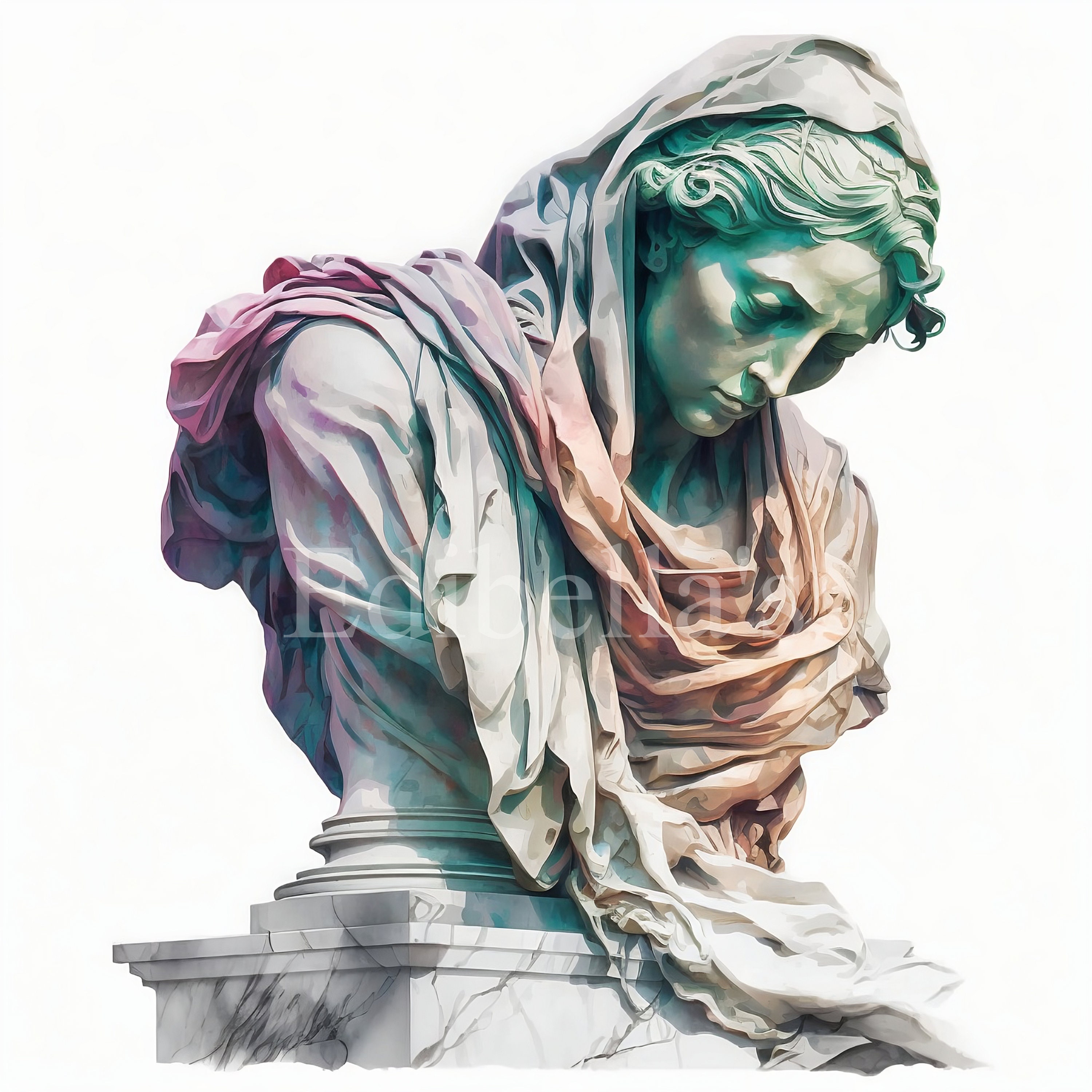 Marble Statue Set of 10 Clipart Bundle High Quality - Etsy