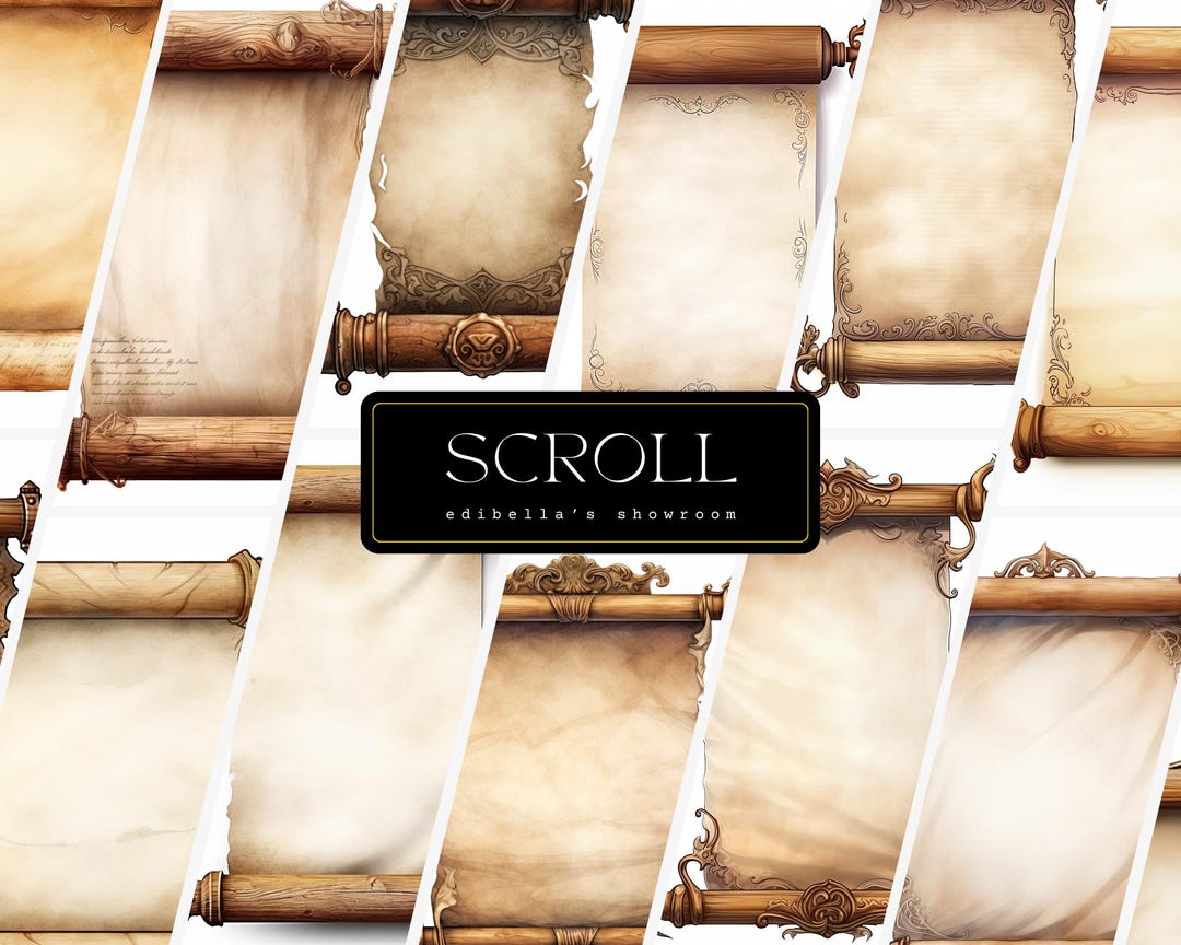 Scroll | Set of 12 | Clipart Bundle | 300 DPI Jpegs | 300 DPI ...