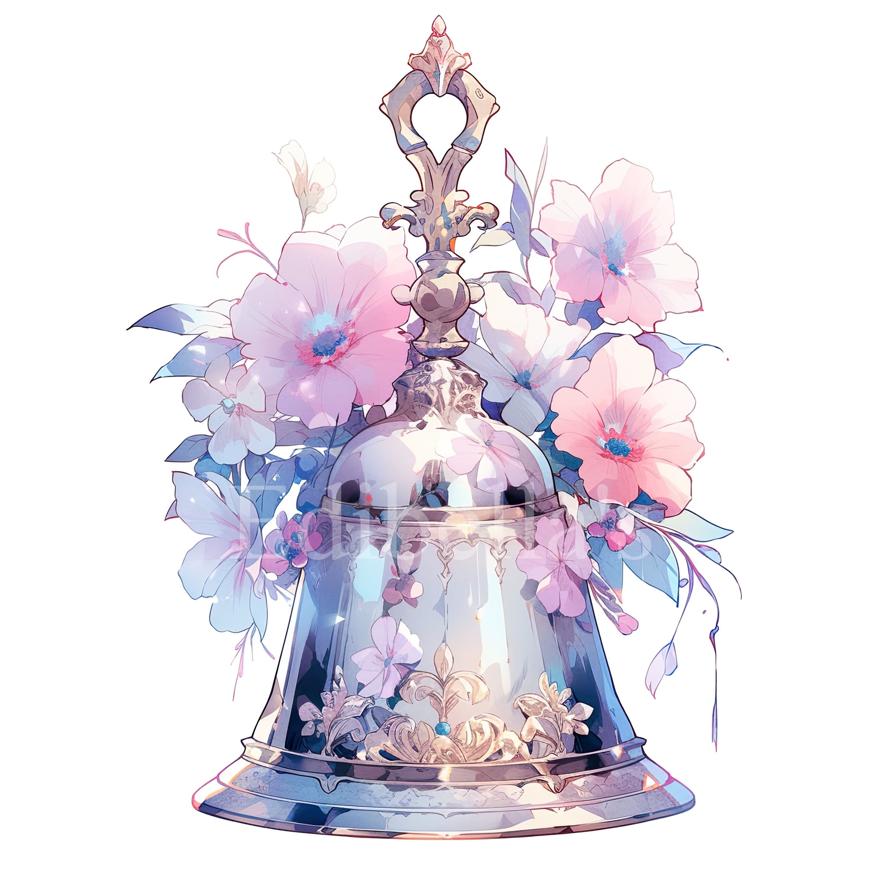 Floral Bell Set of 10 Clipart Bundle High Quality Jpegs - Etsy