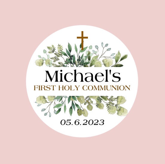 Printed 1st Holy Communion Favor Stickers/holy Communion Favor Stickers ...