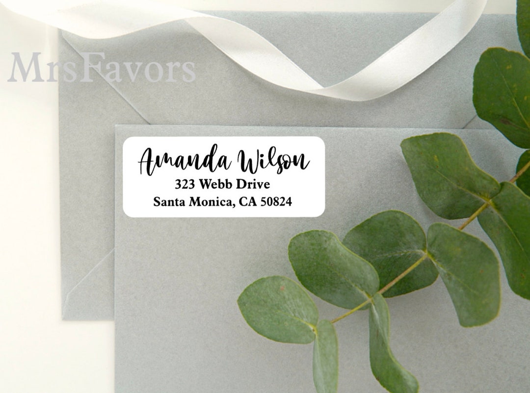 Custom Return Address Address Labels/wedding Return Address Labels ...