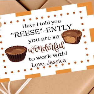 Set of 10 REESE-ENTLY Gift Tags,appreciation Tags,reese Treat Bag Tag ...