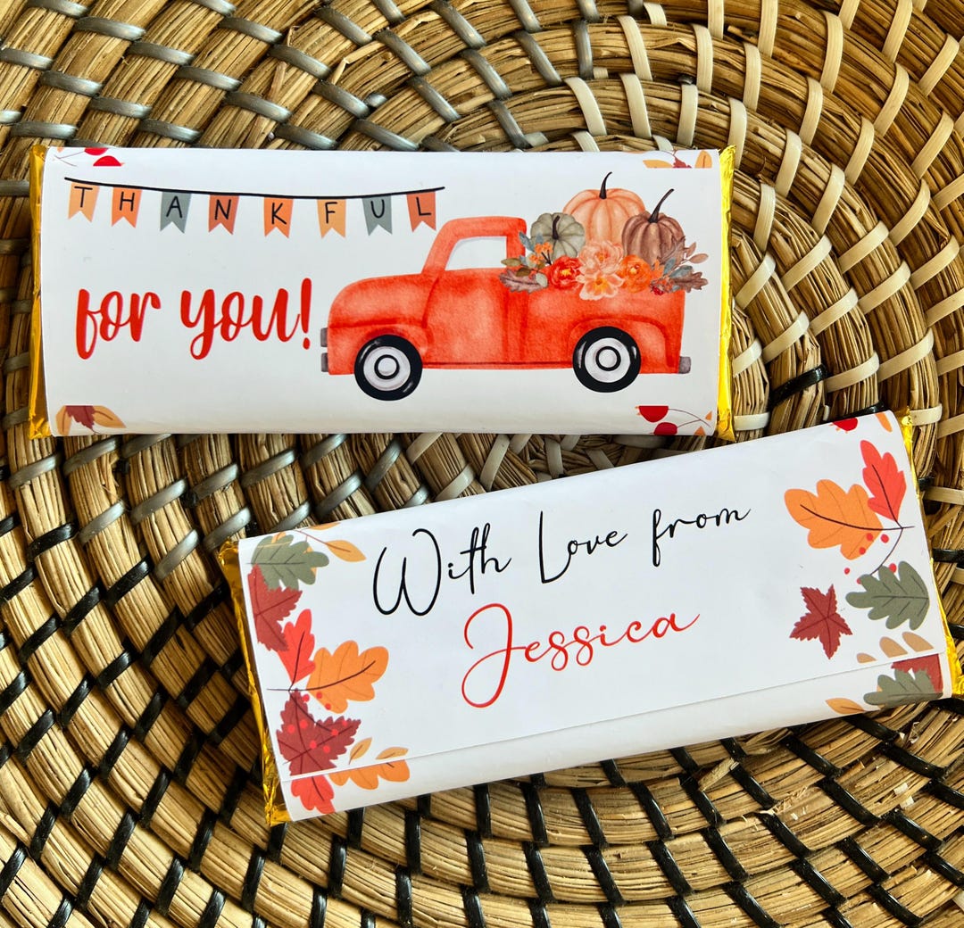 Set of 12 Hershey's Chocolate Bars,thankful for You,chocolate Bar ...