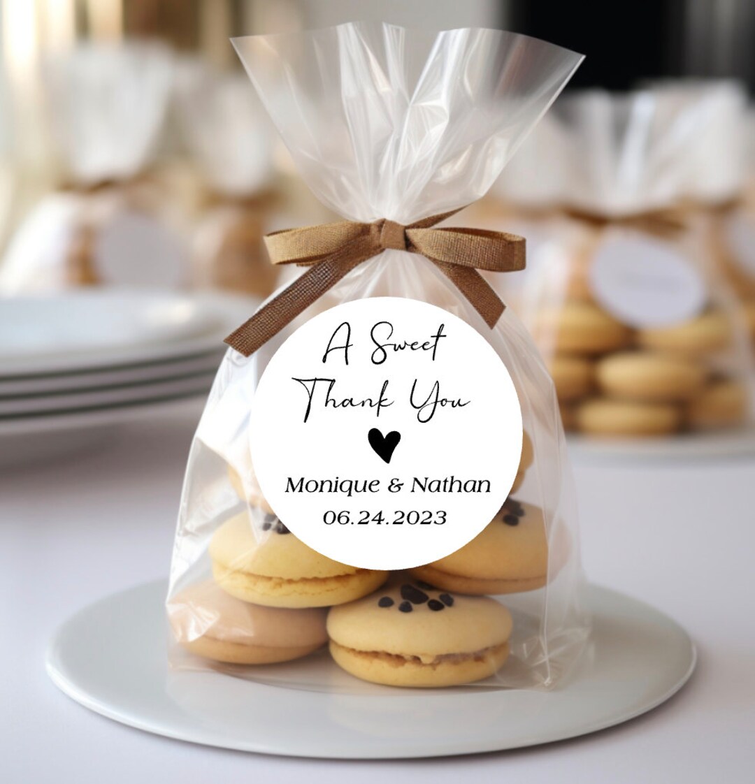 A Sweet Thank You Favor Stickers Wedding Stickers Wedding Favor ...