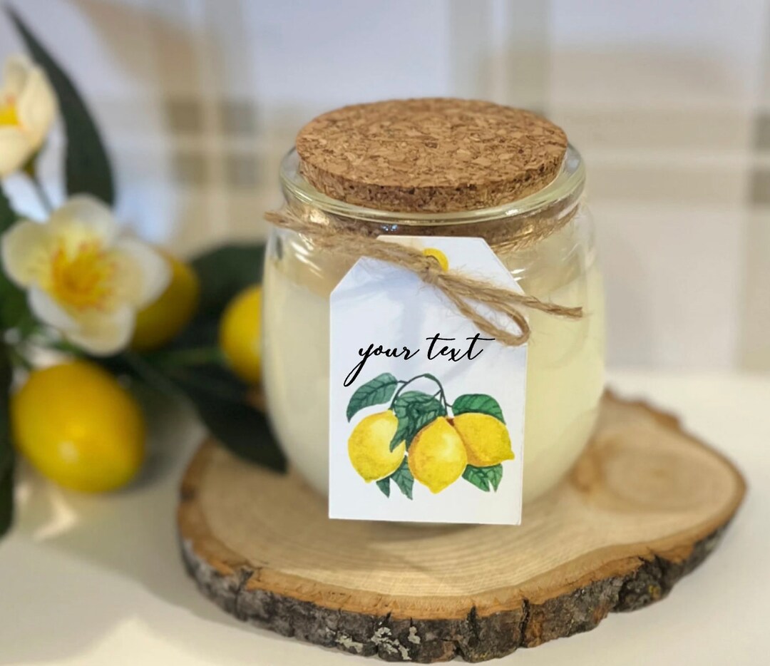 Printed Set of 8 Lemon Theme Gift Tags,rustic Gift Tag,farmhouse Tag ...