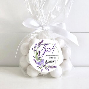 Thanks for Showering the Bride to Be Stickers /blue Floral Bridal ...