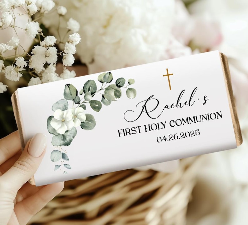 Set of 12 Hershey's Chocolate Bars,first Communion Favor,chocolate Bar ...