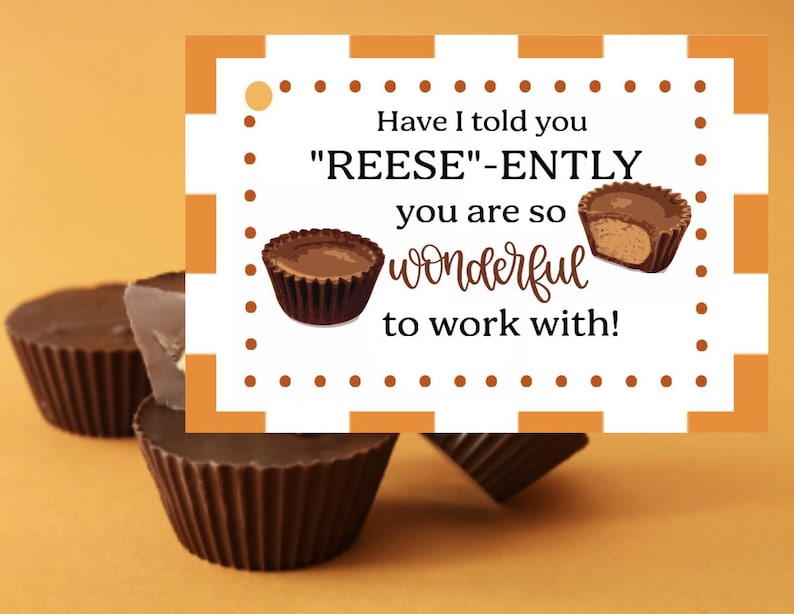 Set of 10 REESE-ENTLY Gift Tags,appreciation Tags,reese Treat Bag Tag ...
