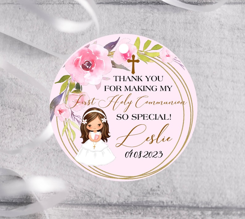 First Holy Communion Favor Tags, Personalized Gift Tags, Boys Girls ...