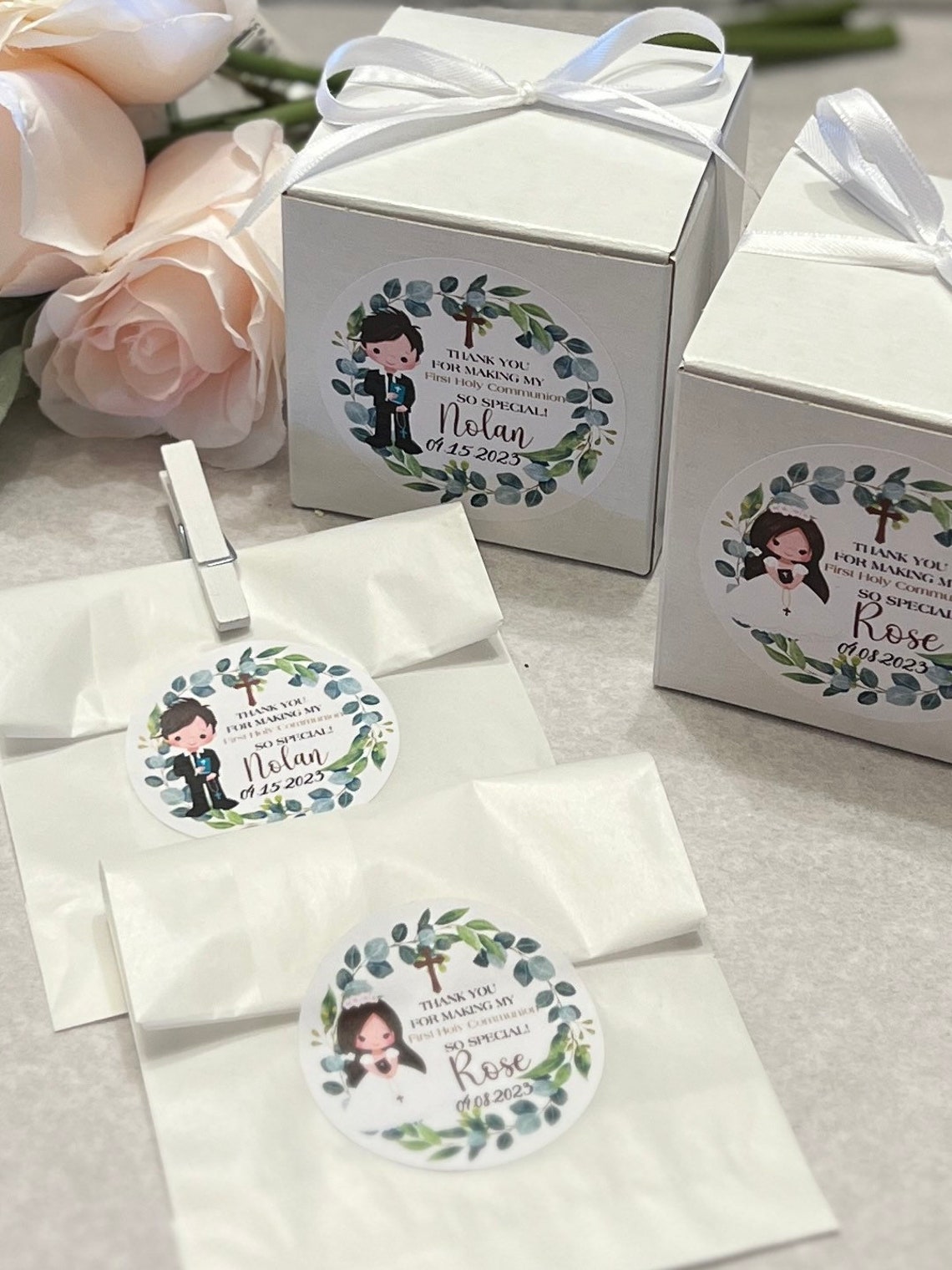 Printed Boys 1st Holy Communion Favor Stickers/holy Communion Favor ...