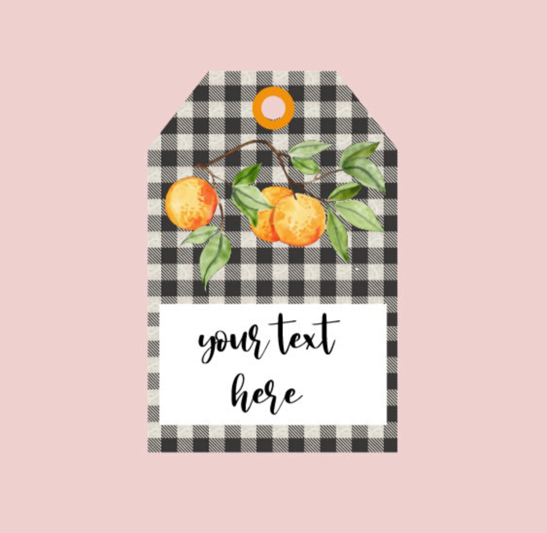 Set of 8 Orange Theme Gift Tags,set of 8 Rustic Gift Tag, Farmhouse Tag ...