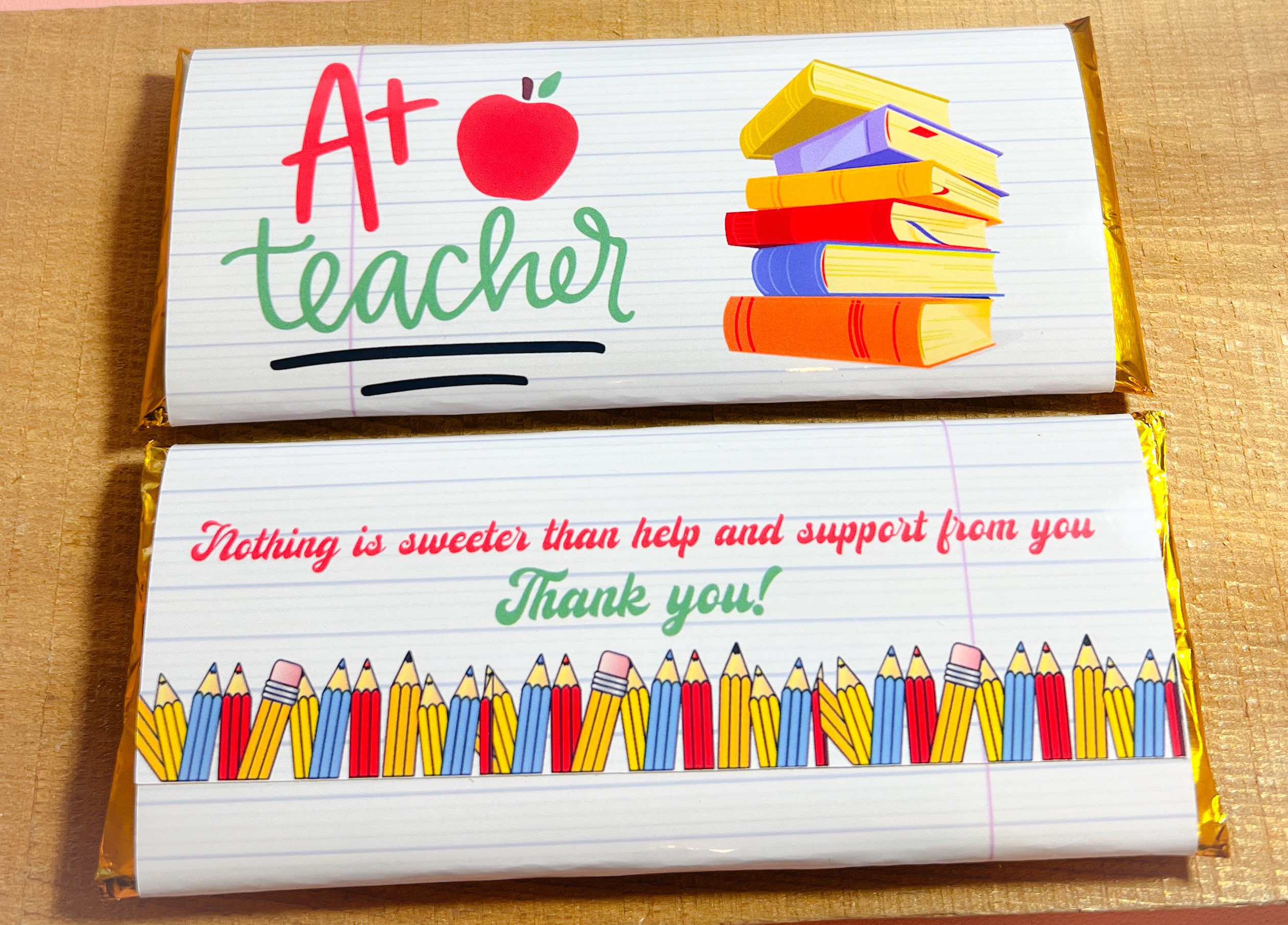Set of 12 Hershey's Chocolate Bars,teacher Appreciation,thank You ...