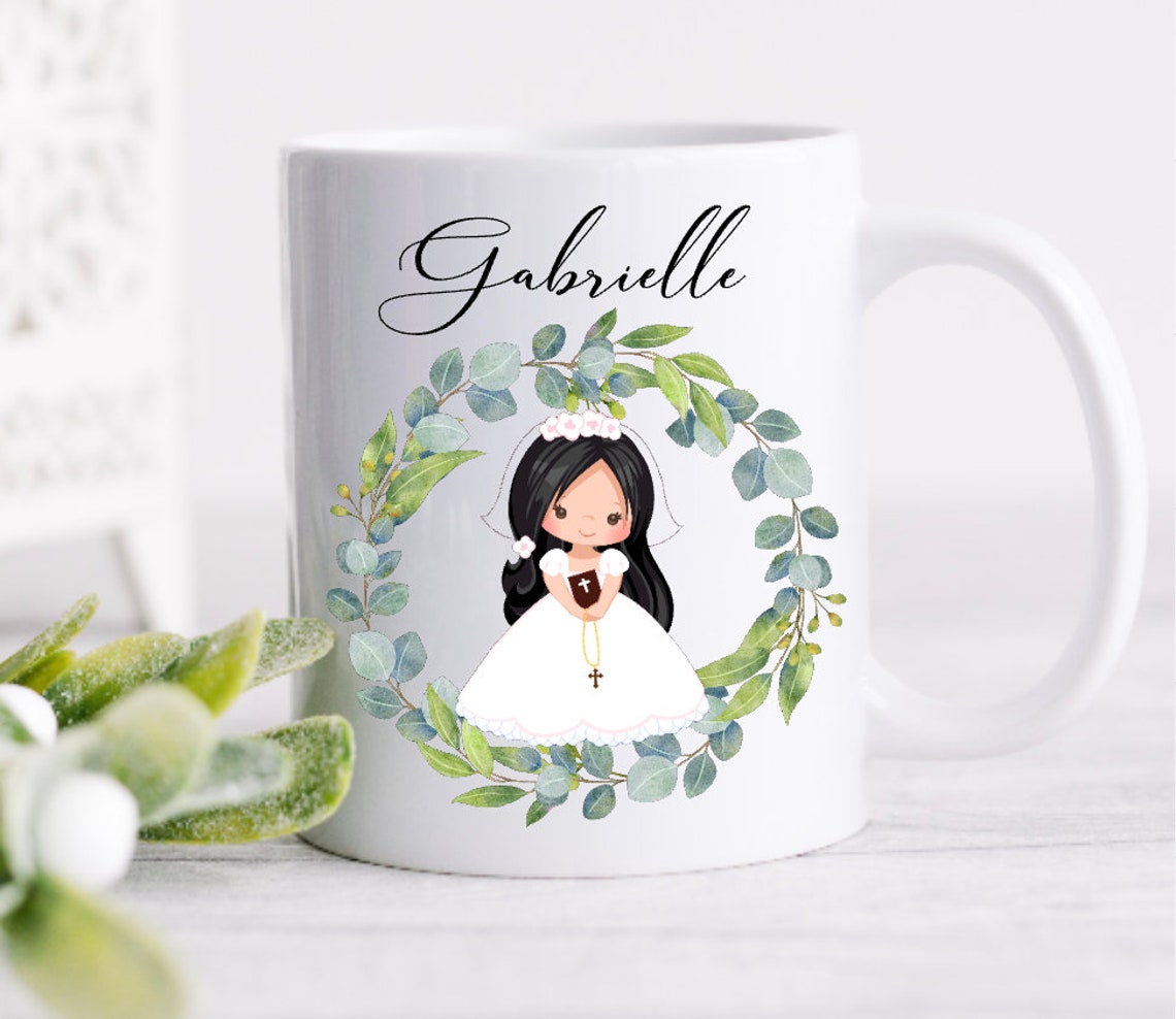 Personalized First Holy Communion Mug, Catholic Girl Gift, Ceramic Cup ...