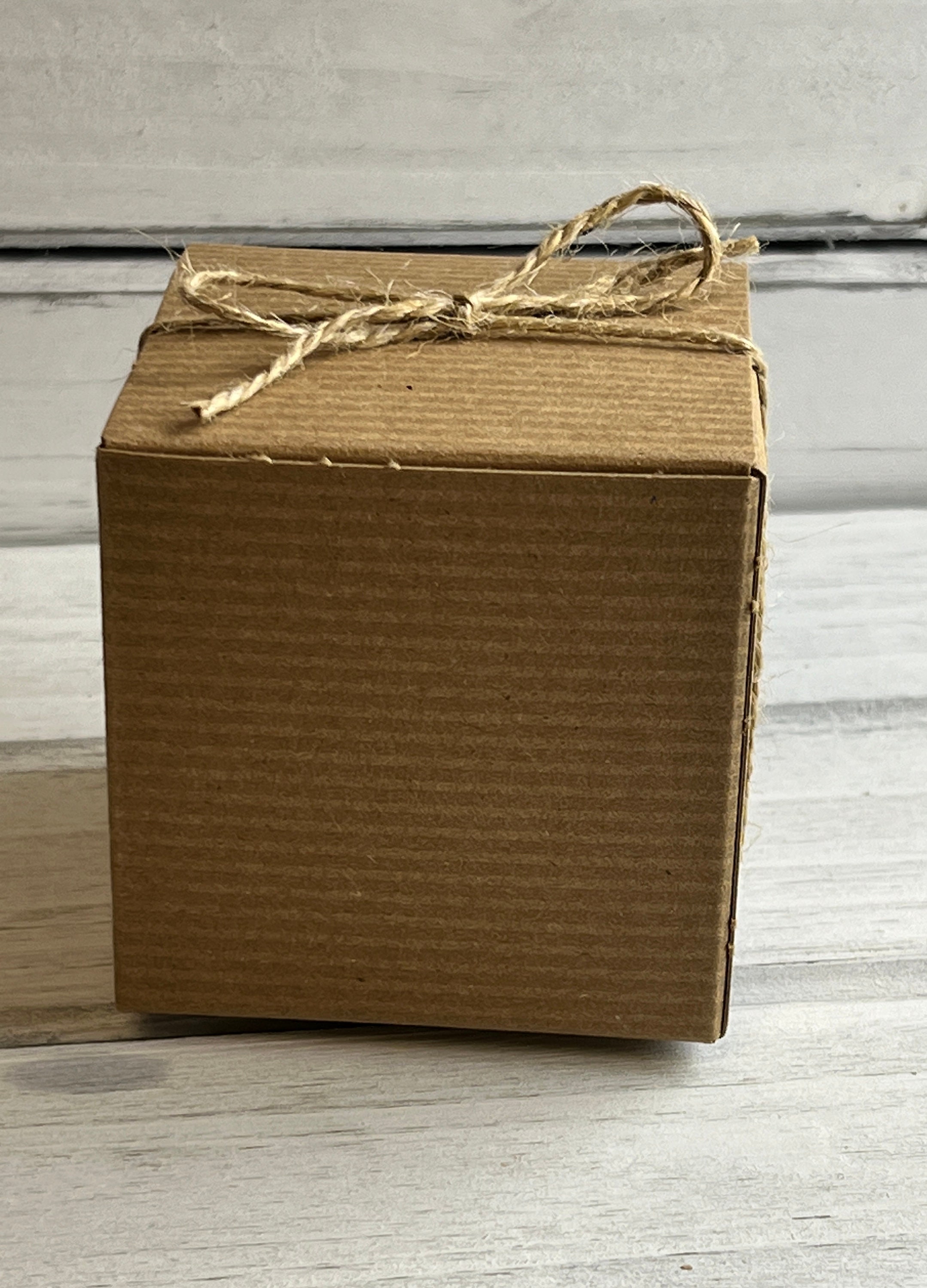 3x3x3 Box, Kraft Gift Box, Twine Option, 3x3x3 Favor Box, Wedding Favor ...